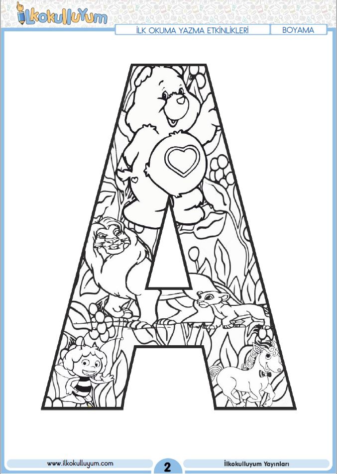 1. SINIF A SESİ BOYAMA SAYFALARI | İlkokulluyum