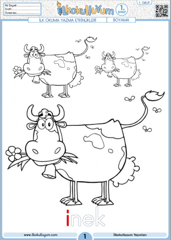 1 Sinif İ Sesi̇ Boyama Sayfalari İlkokulluyum